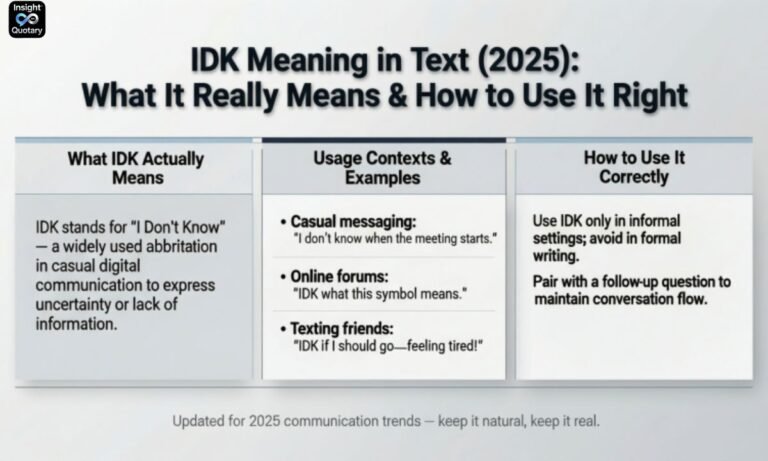IDK Meaning in Text (2025): What It Really Means & How to Use It Right